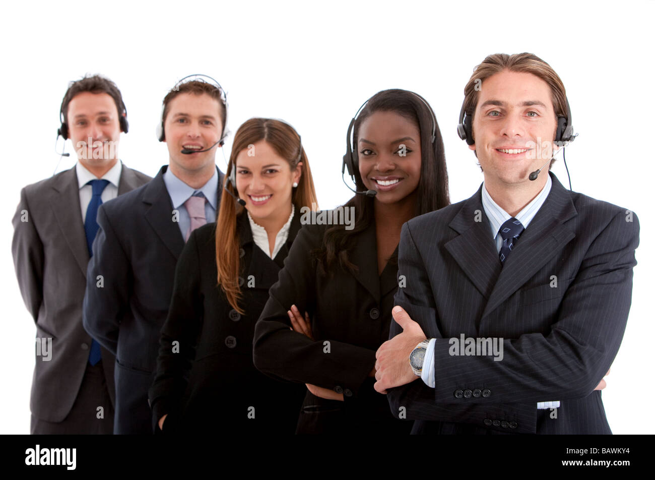 Business customer support team Stock Photo - Alamy