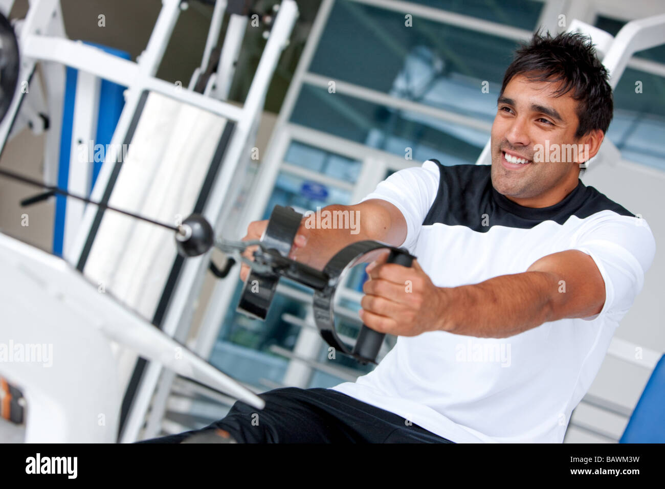 man at the gym - weights Stock Photo - Alamy