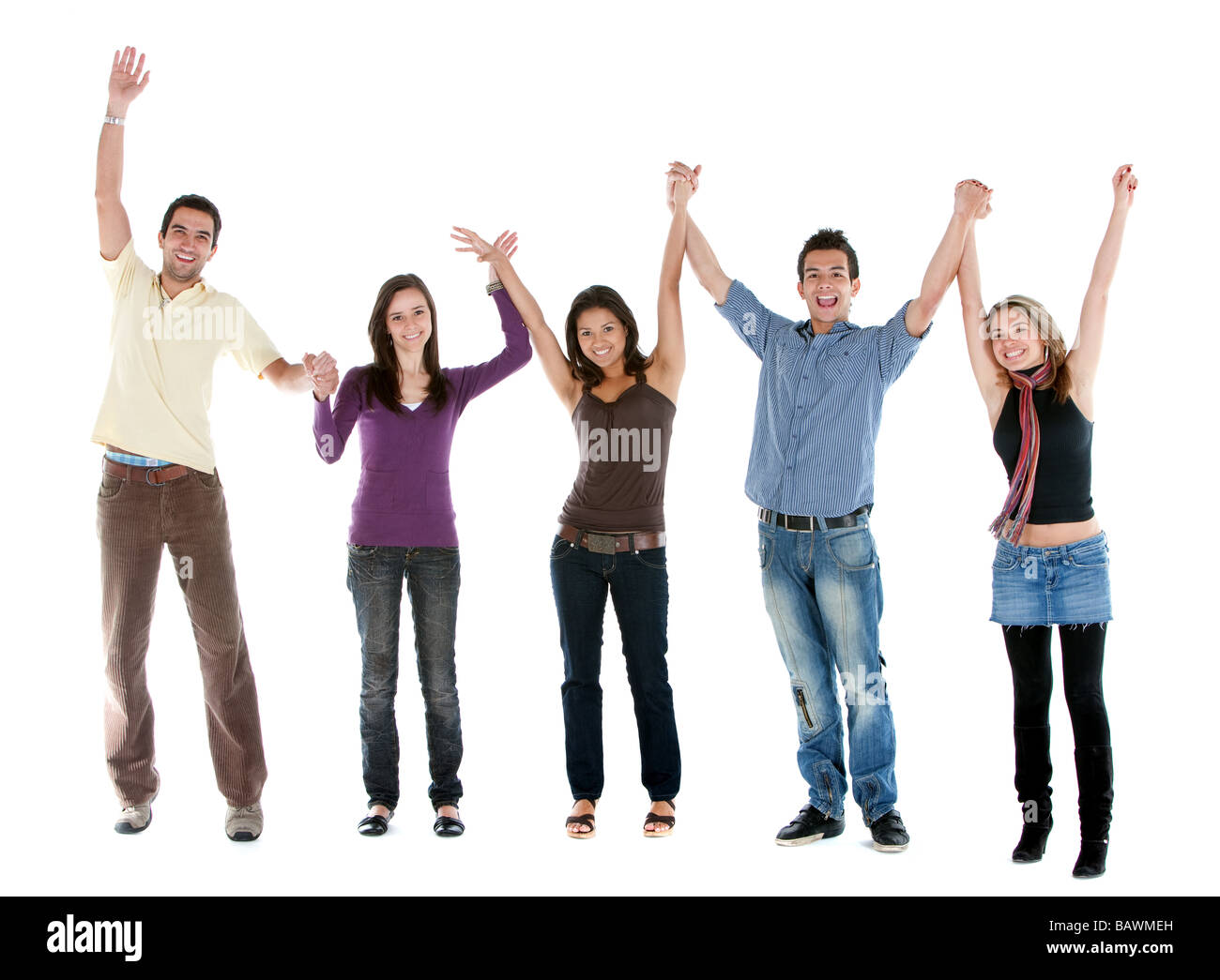 Excited teenagers Cut Out Stock Images & Pictures - Alamy