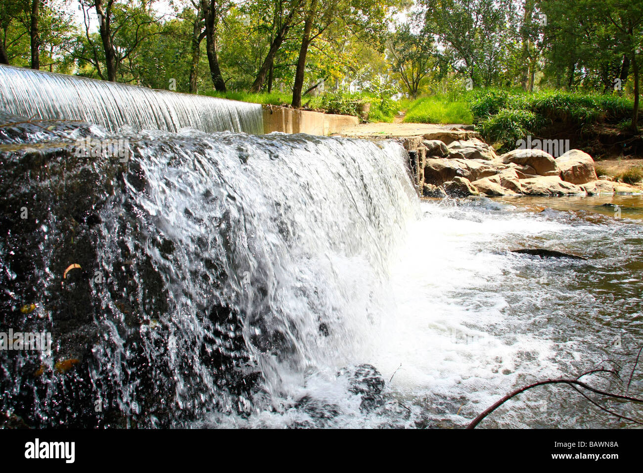 Gentle waterfall in a Nature reserve in South Africa Stock Photo - Alamy