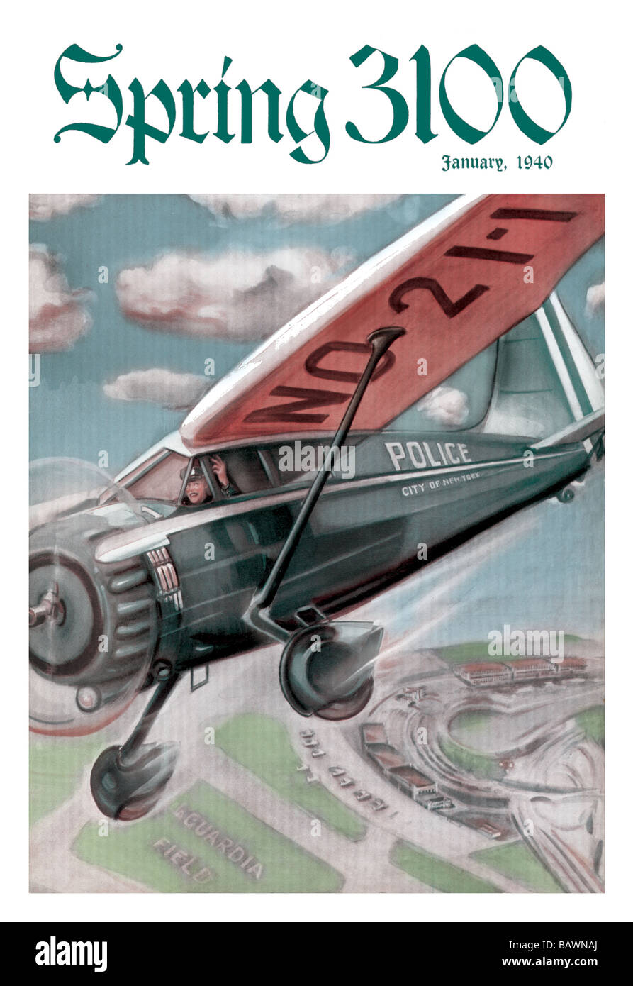 Cop in Single Engine Plane Stock Photo - Alamy
