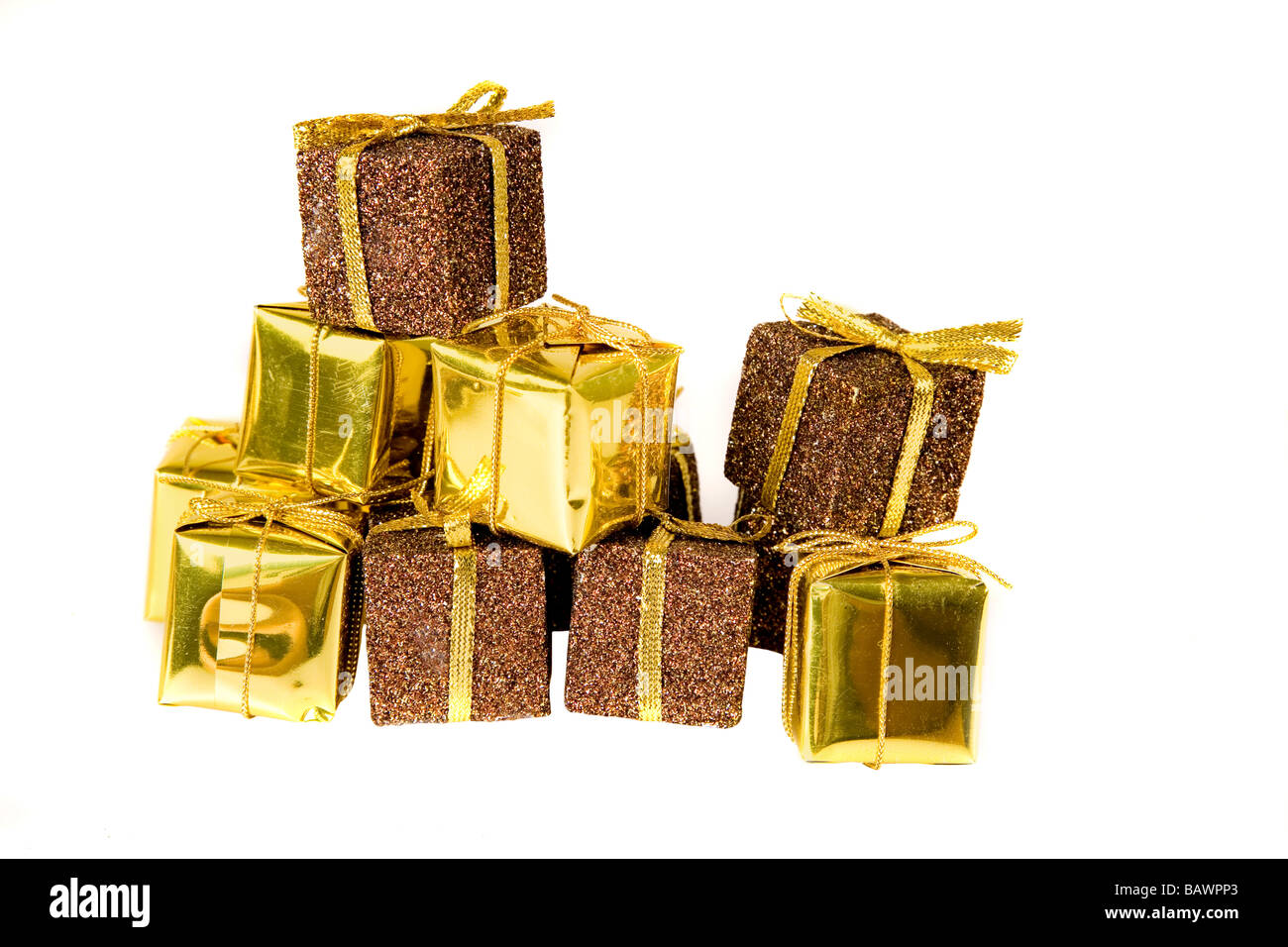 Gold metal wrapped Cut Out Stock Images & Pictures - Alamy