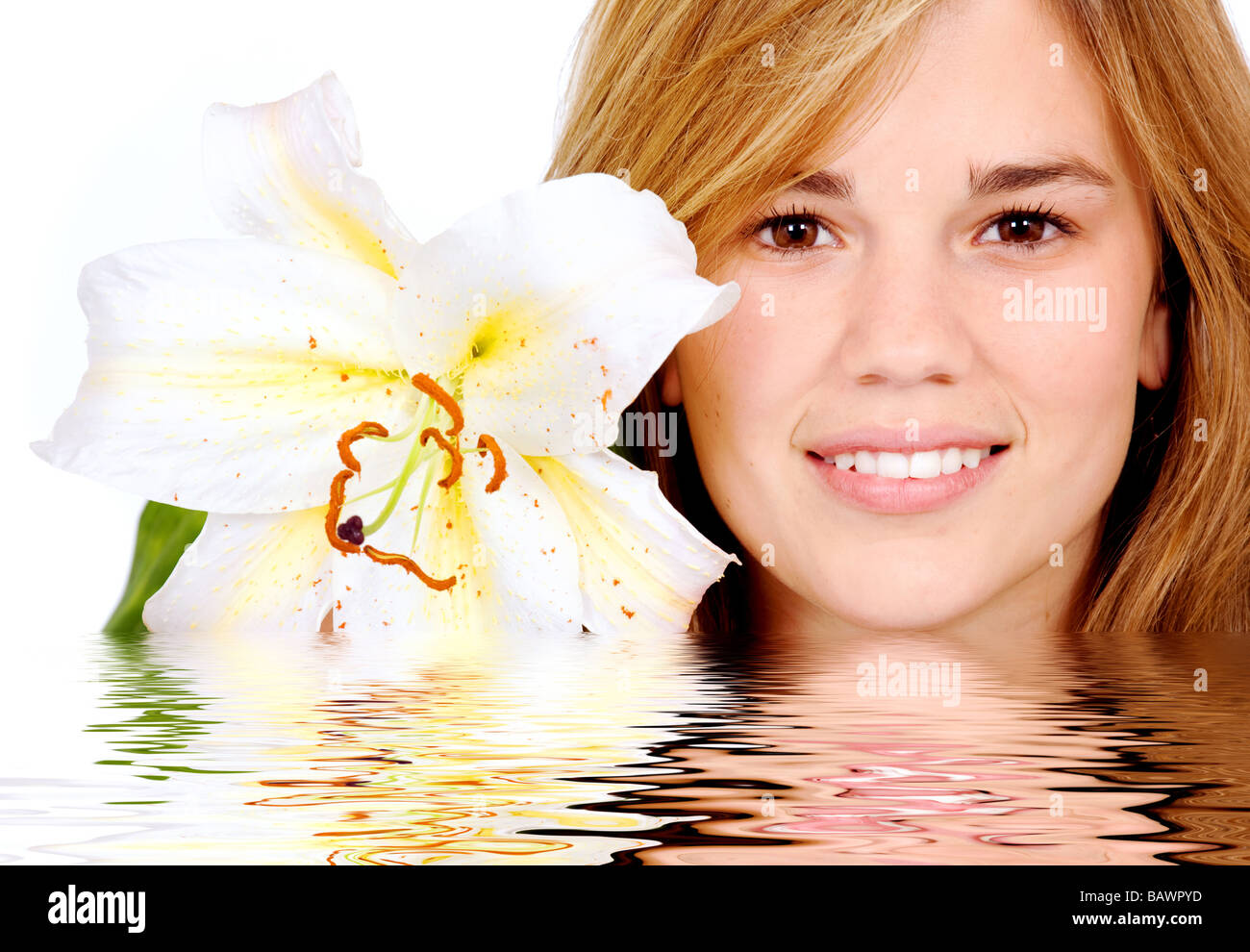 healthy girl smiling portrait Stock Photo - Alamy