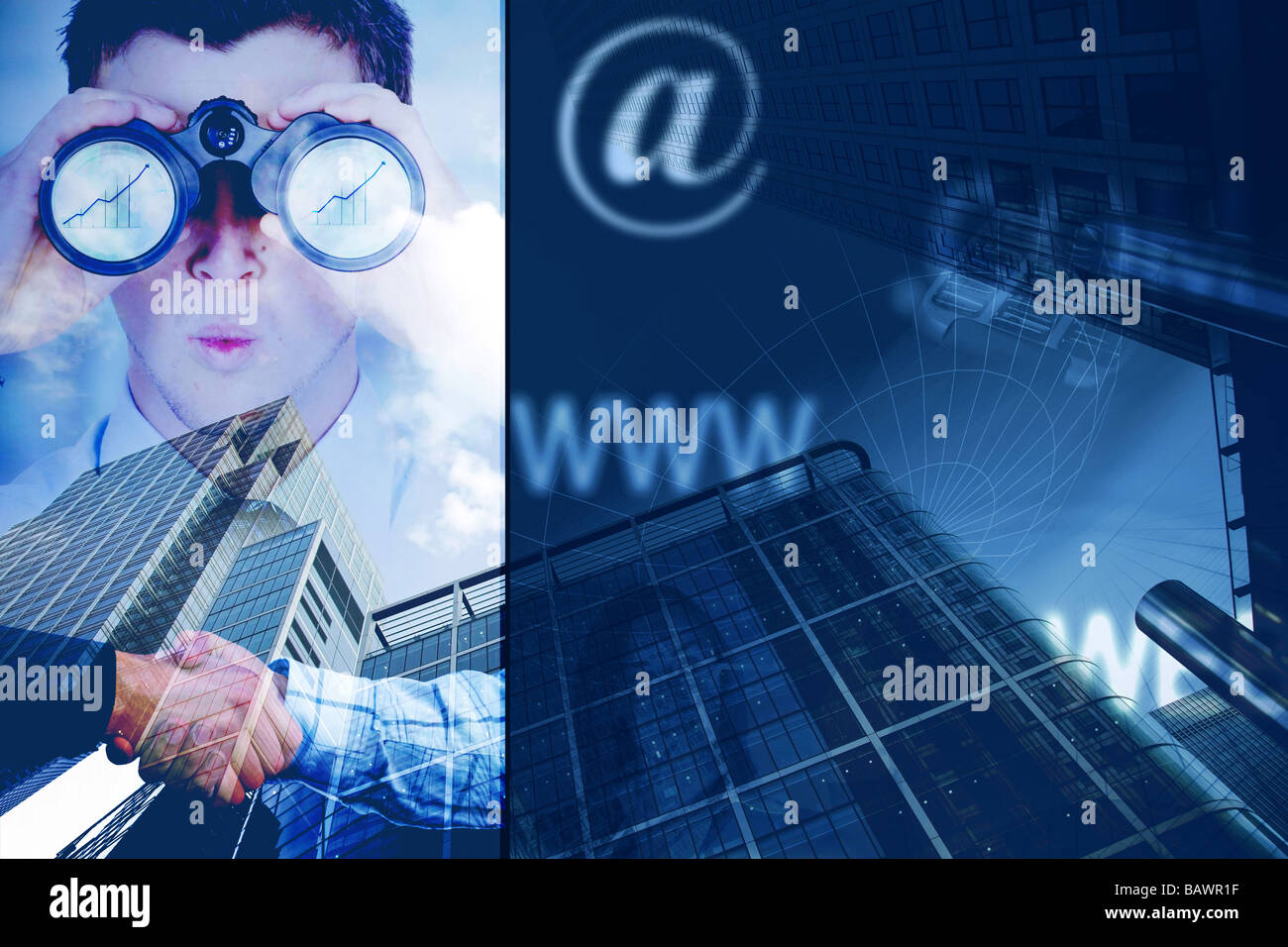 corporate business collage Stock Photo - Alamy