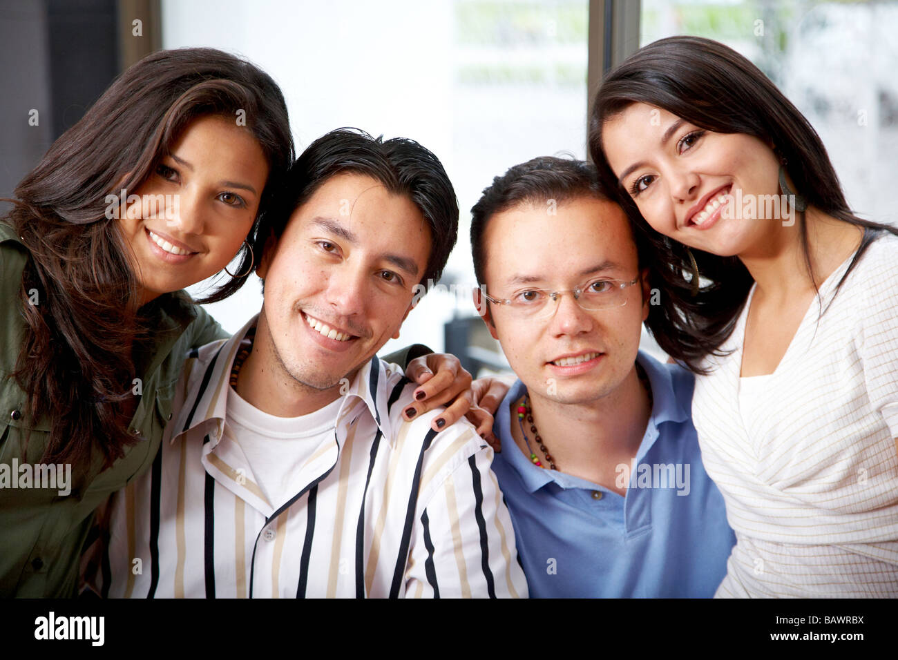 happy friends at home Stock Photo - Alamy