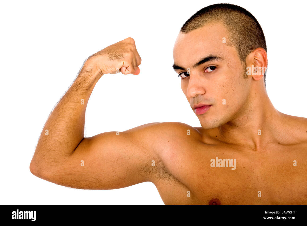 Gym male showing off hi-res stock photography and images - Alamy