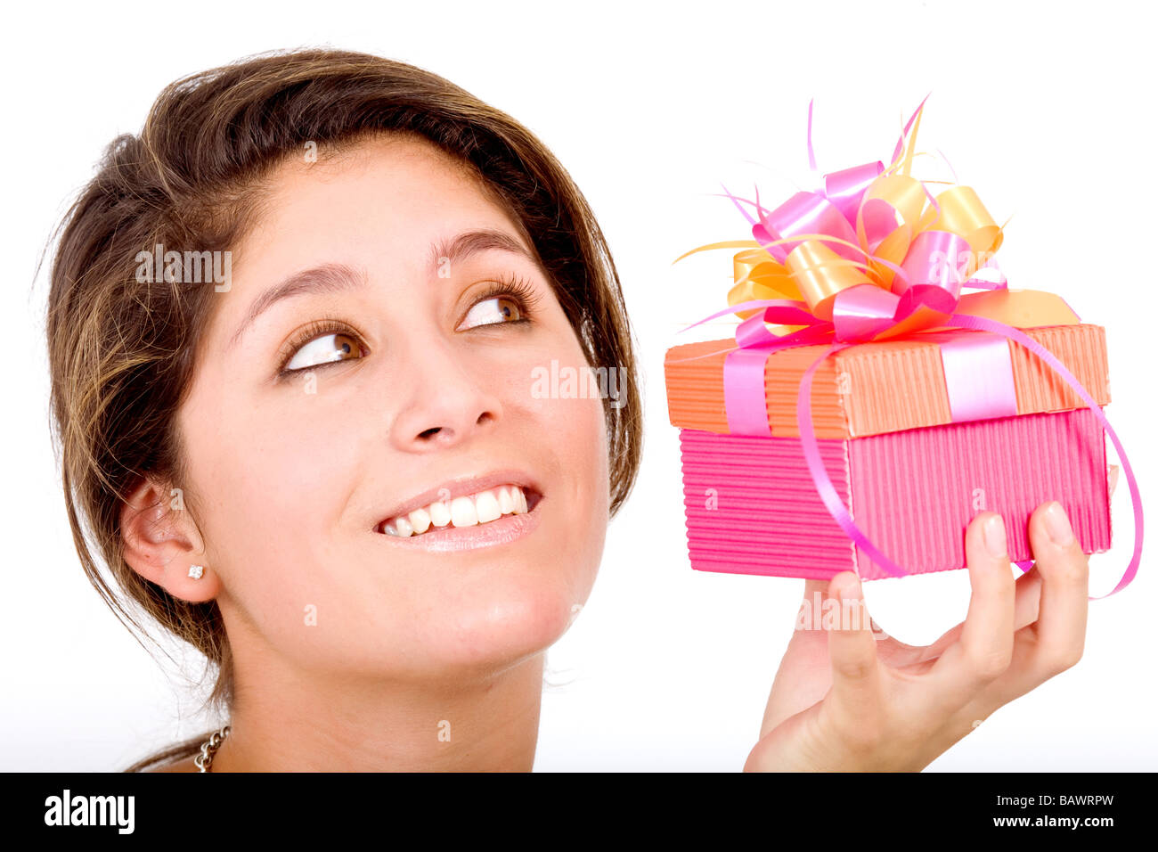 gift box girl Stock Photo - Alamy