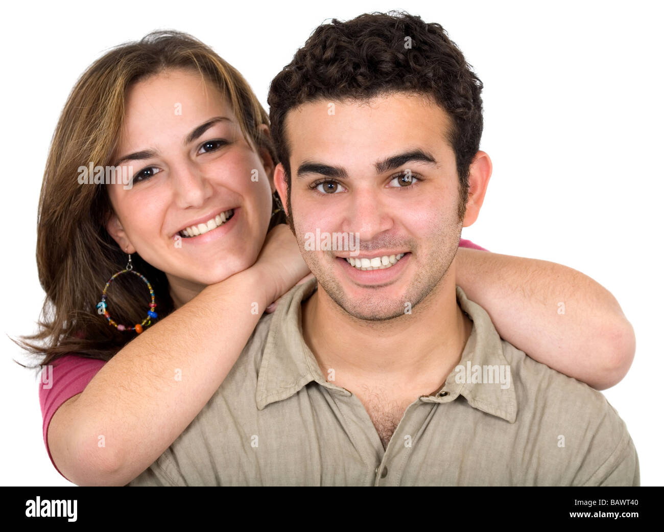 Isolated beautiful couple jolly hi-res stock photography and images - Alamy