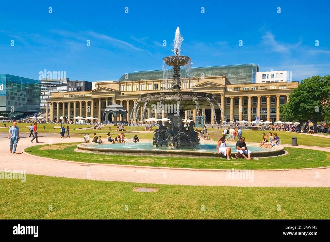 Stuttgart - castle square Stock Photo - Alamy