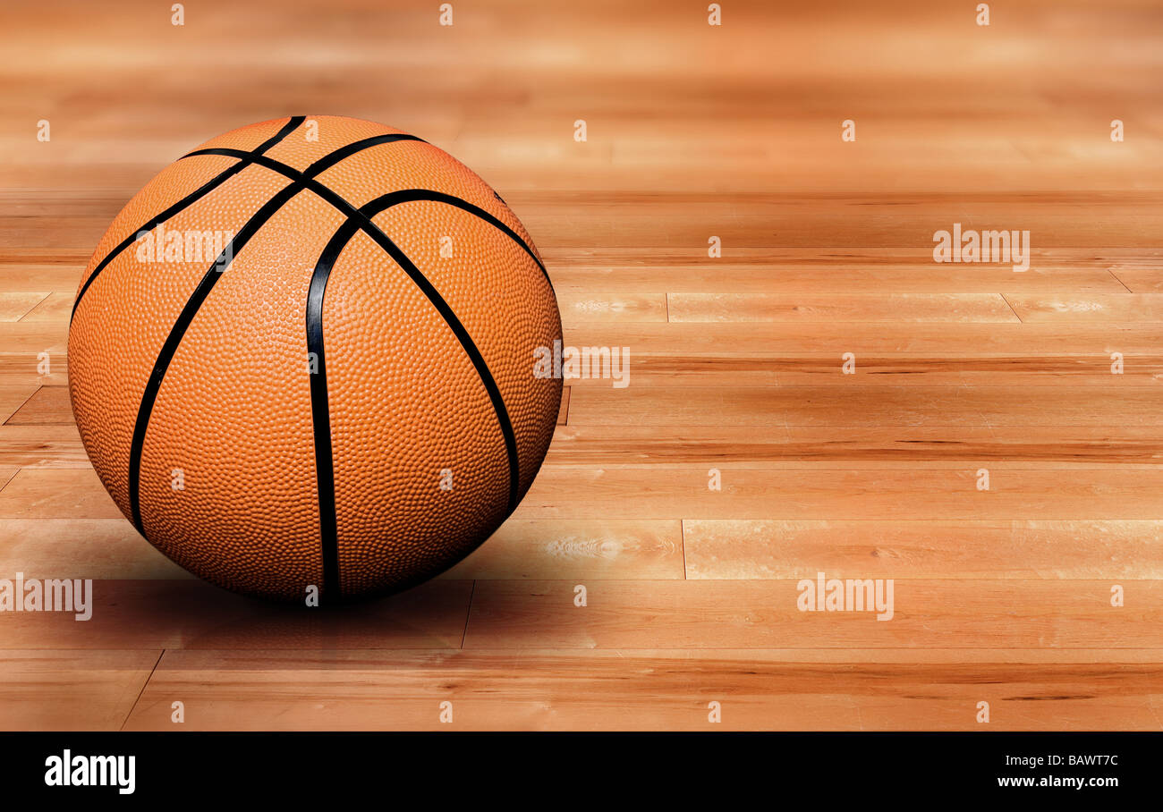 basketball on a court Stock Photo - Alamy