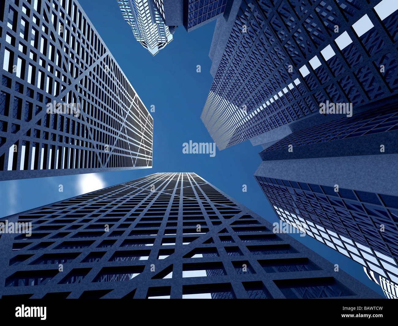 corporate buildings in perspective Stock Photo - Alamy