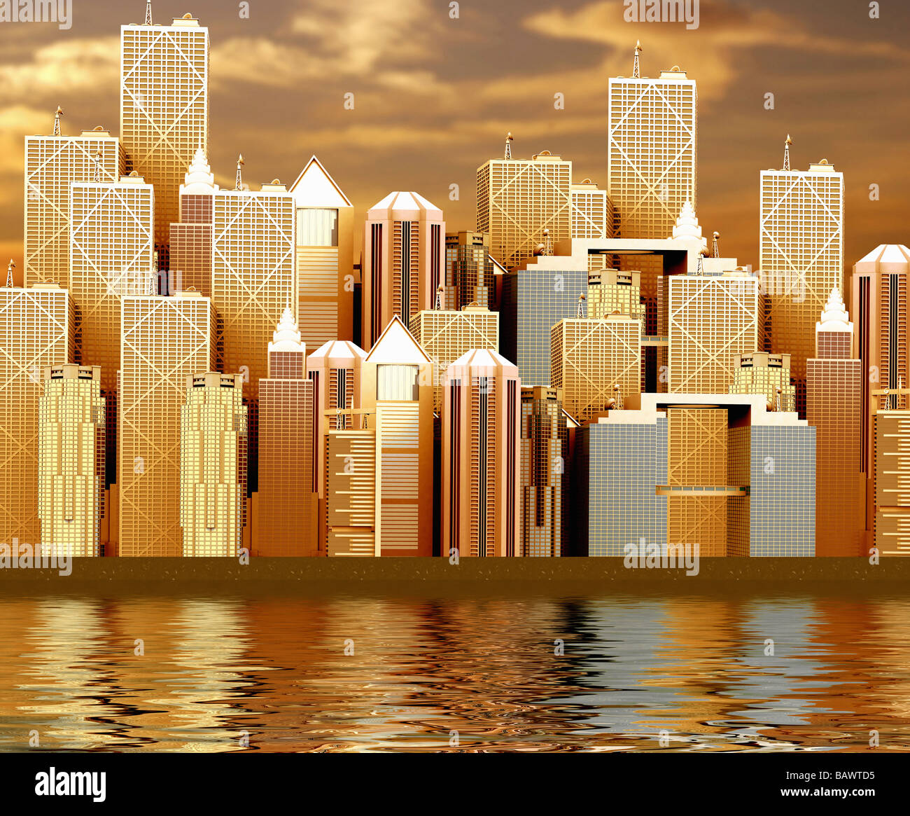 corporate buildings at sunset Stock Photo - Alamy