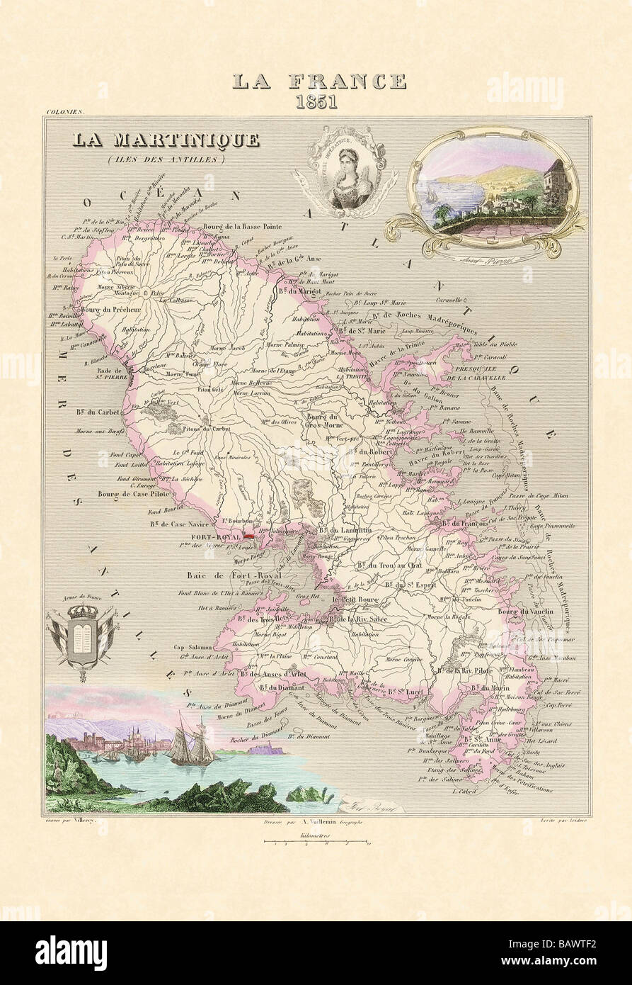 Martinique maps hi-res stock photography and images - Alamy