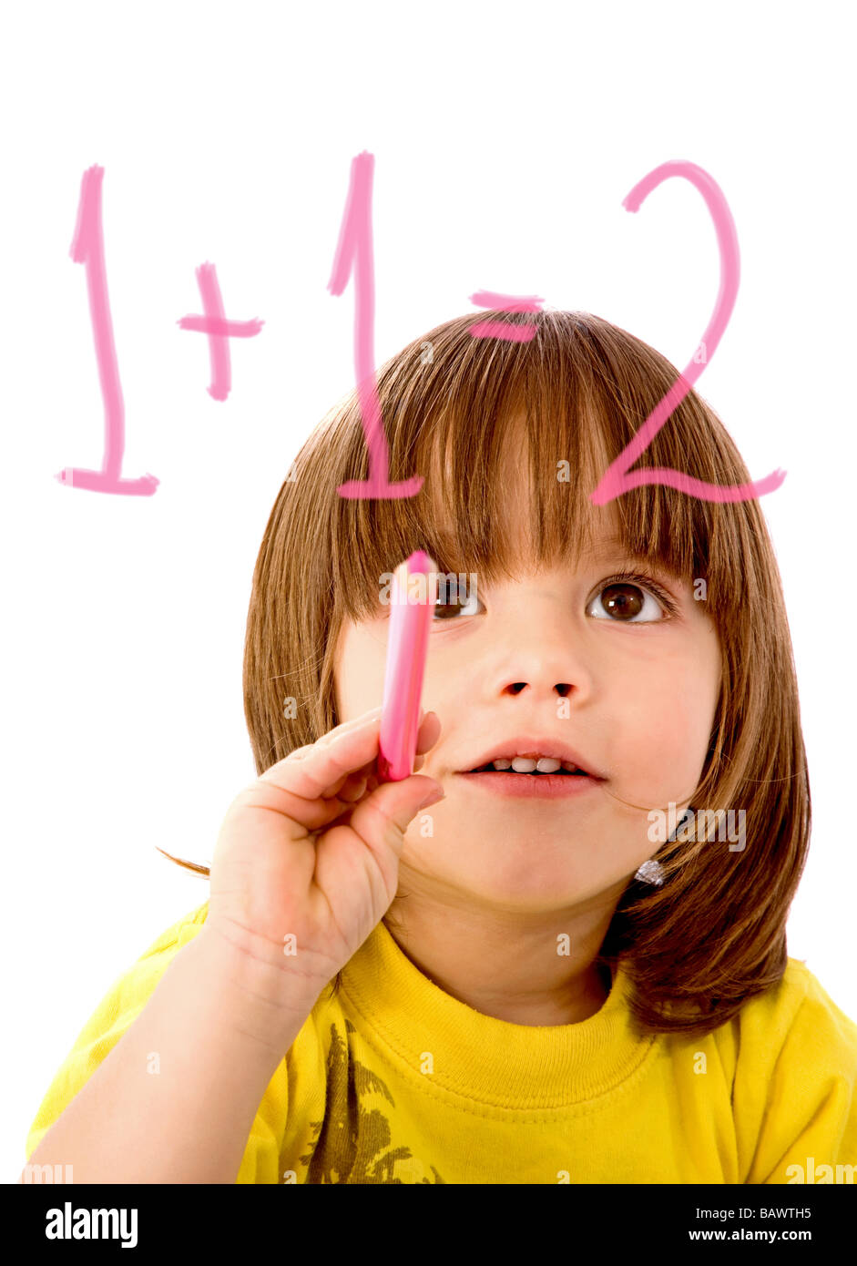 boy doing maths Stock Photo - Alamy