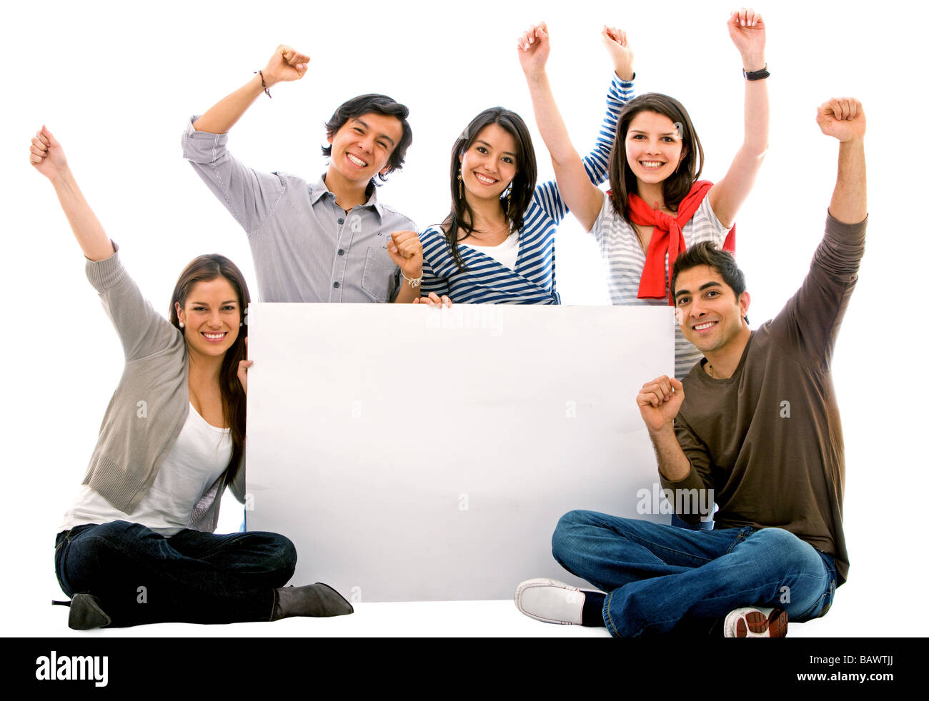 banner add - happy friends Stock Photo - Alamy