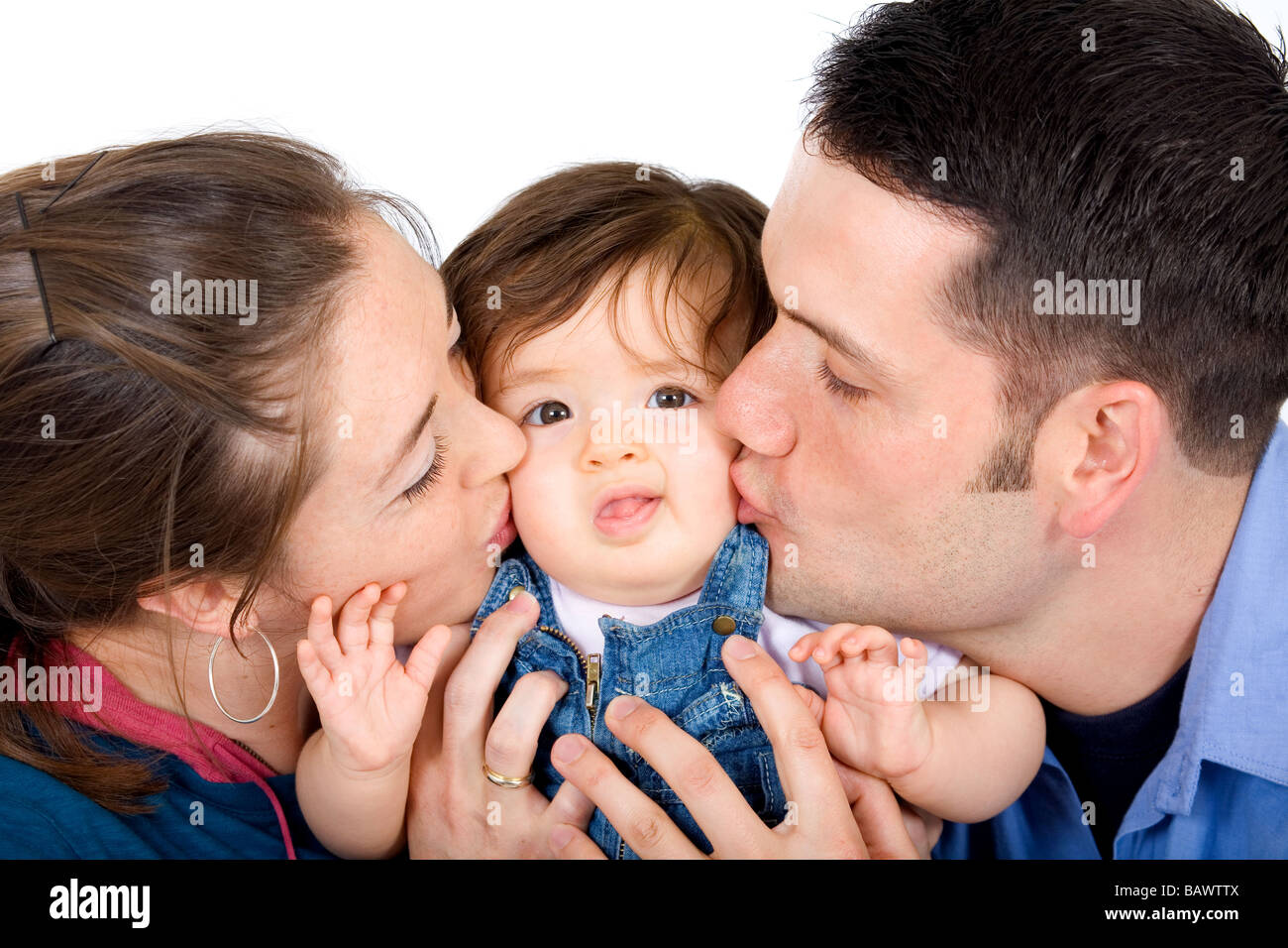 family portrait kissing Stock Photo - Alamy