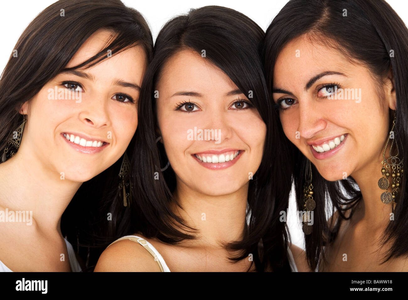 happy friends faces Stock Photo - Alamy