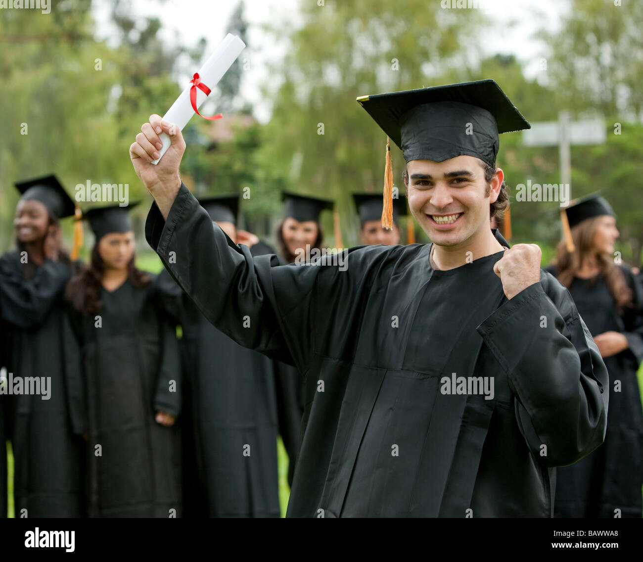 graduation man portrait Stock Photo - Alamy