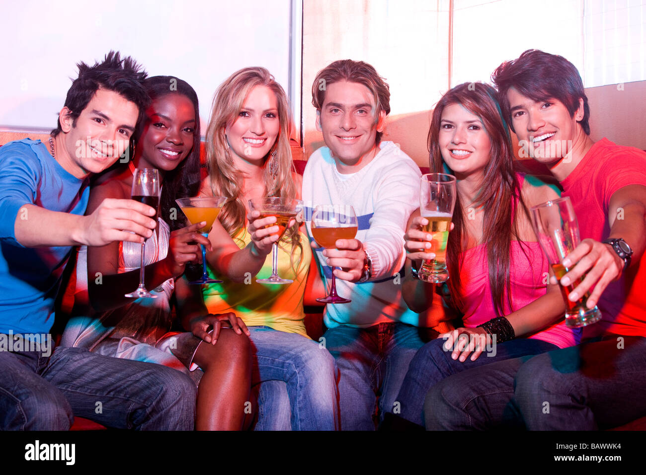 friends at a party Stock Photo - Alamy
