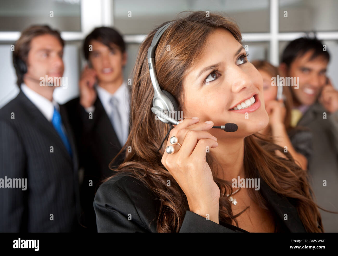 Team technology telemarketing telephone trade woman youth centre hi-res ...