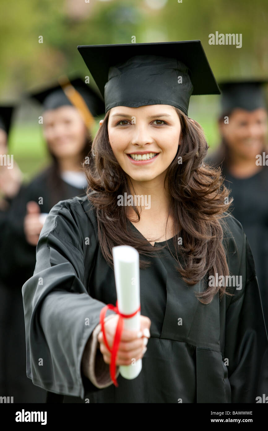 female graduation portrait Stock Photo - Alamy