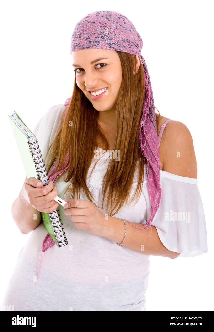 Female student smiling Stock Photo - Alamy
