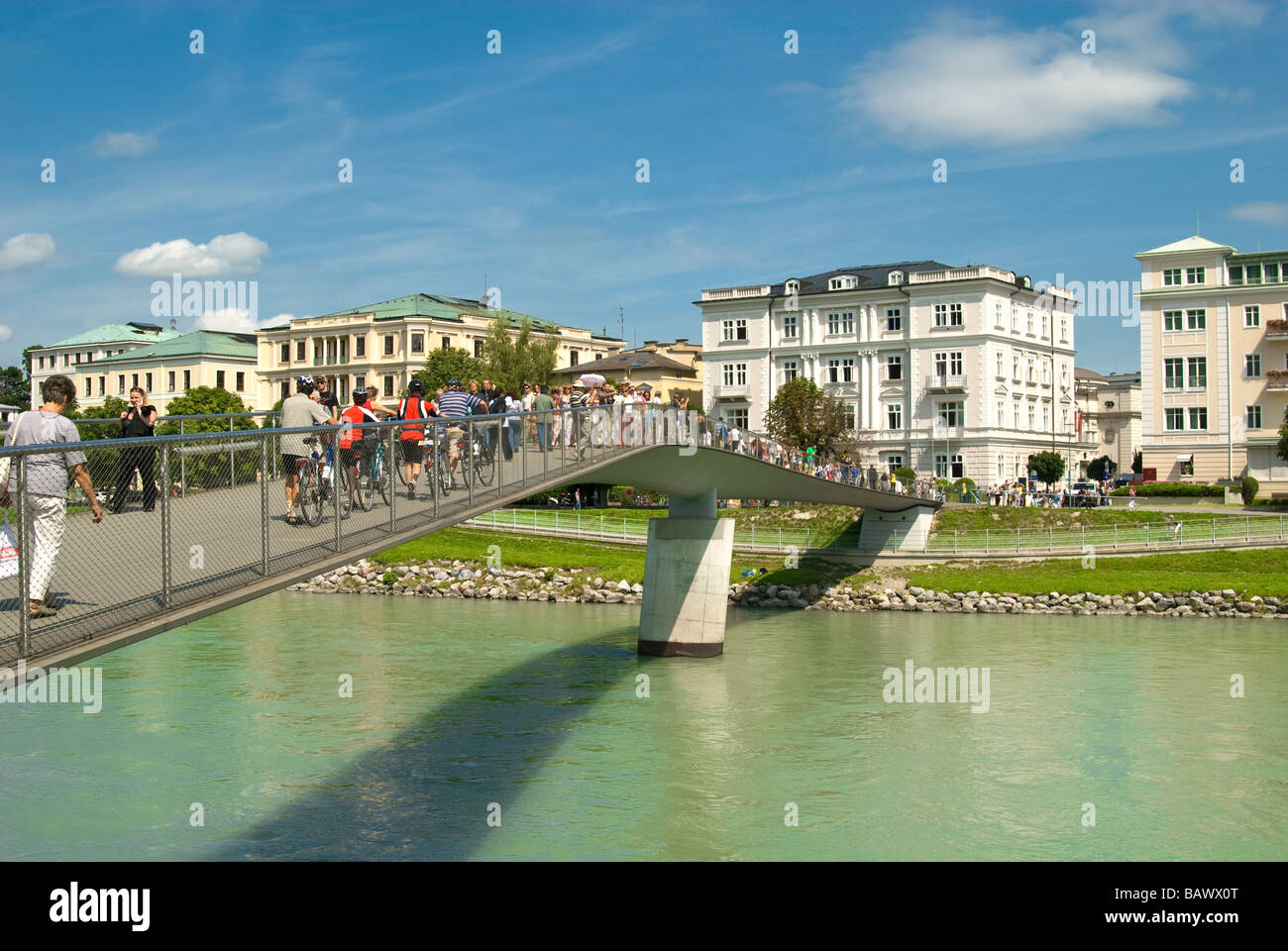 Salzburg and salzach river bridge Stock Photo - Alamy