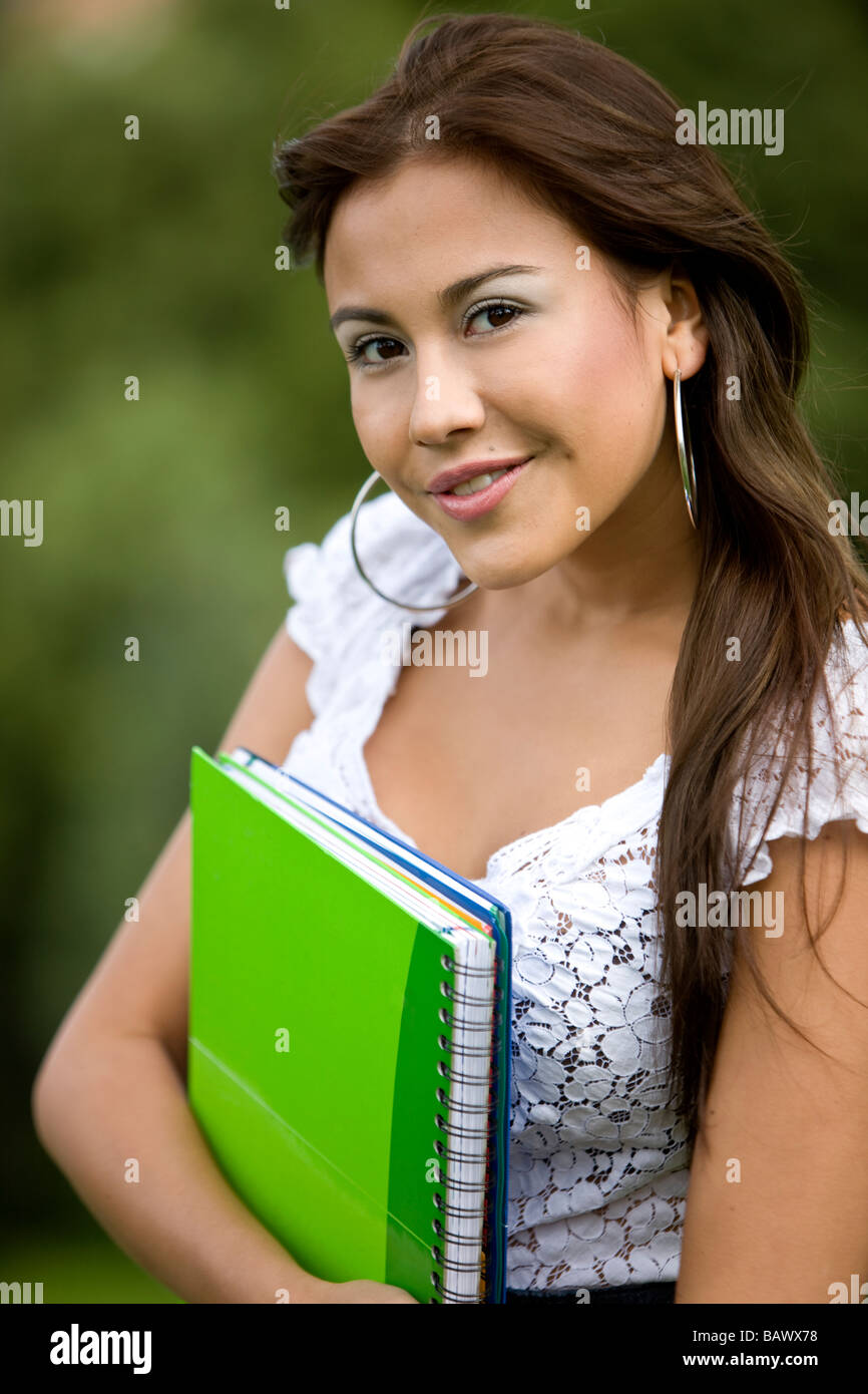 female student smiling Stock Photo - Alamy