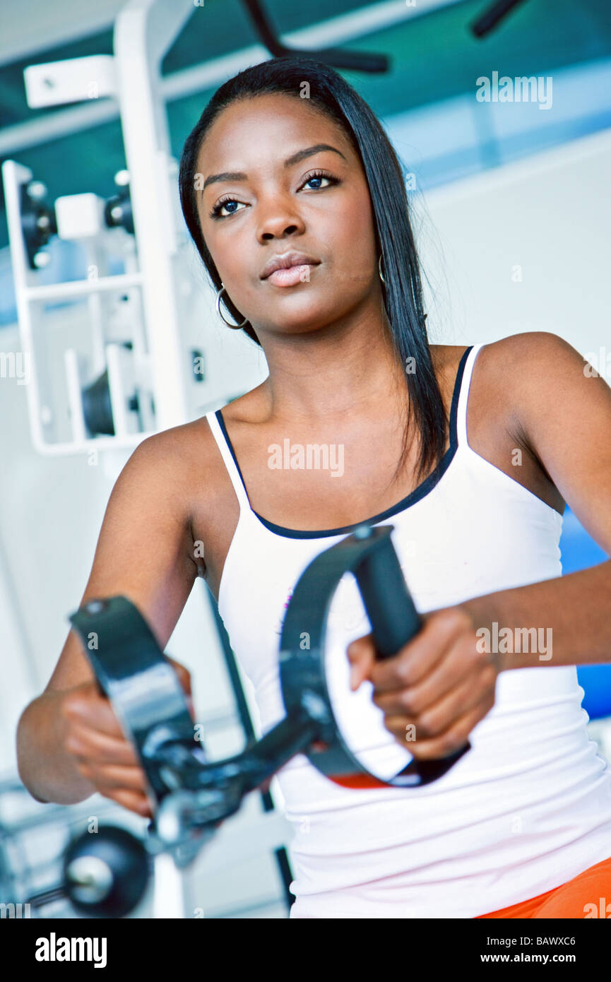 gym woman exercising Stock Photo - Alamy