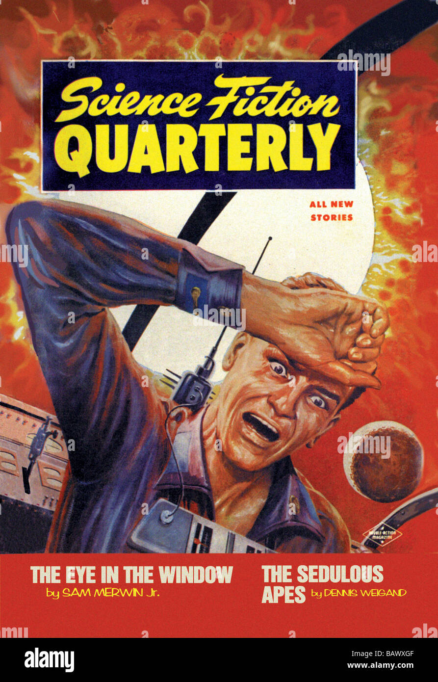 Science Fiction Quarterly: The Eye in the Window Stock Photo - Alamy