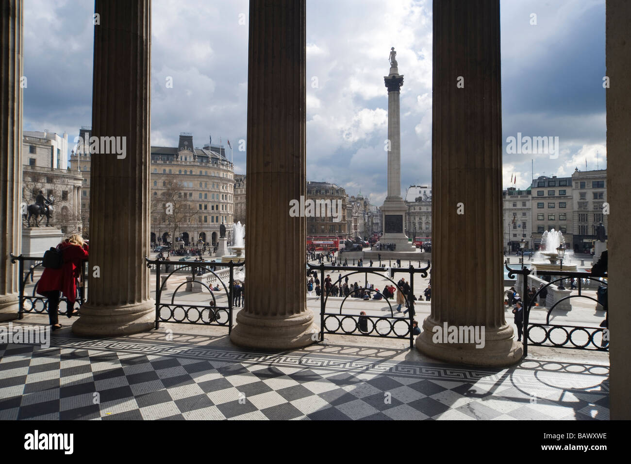 Portico at National Gallery Stock Photo - Alamy