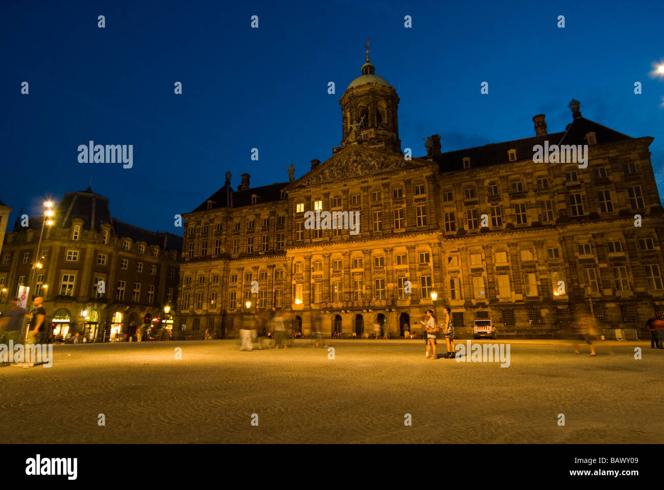Dam Square and Royal Palace Stock Photo - Alamy