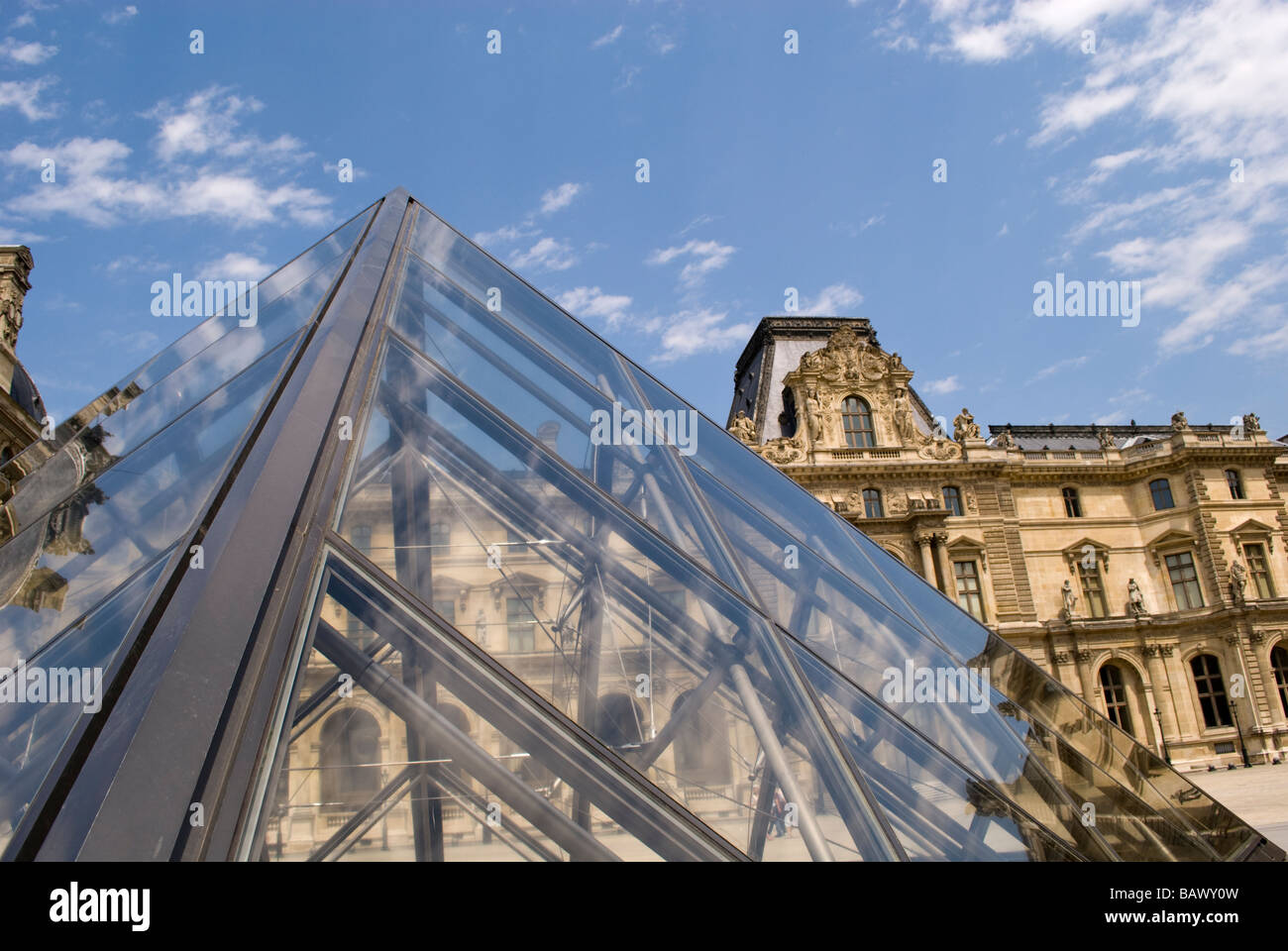 Pyramid Entrance at Musee du Louvre Stock Photo - Alamy