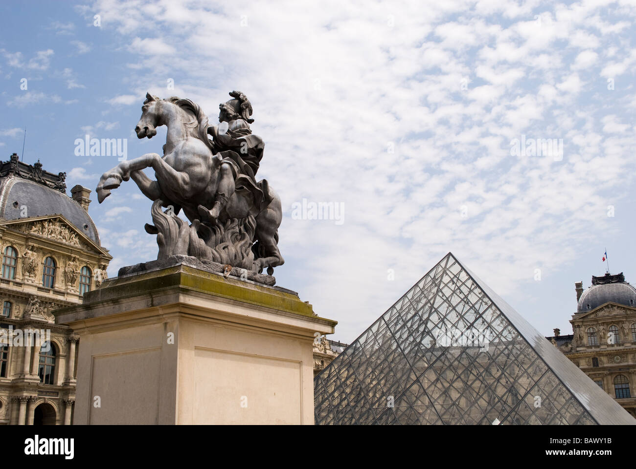 Pyramid Entrance at Musee du Louvre Stock Photo - Alamy