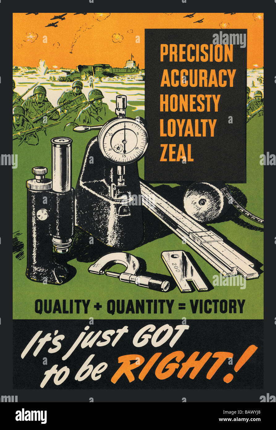 Quality + Quantity = Victory Stock Photo - Alamy