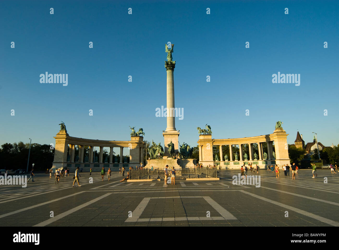 Heroes' Square in Budapest Stock Photo - Alamy