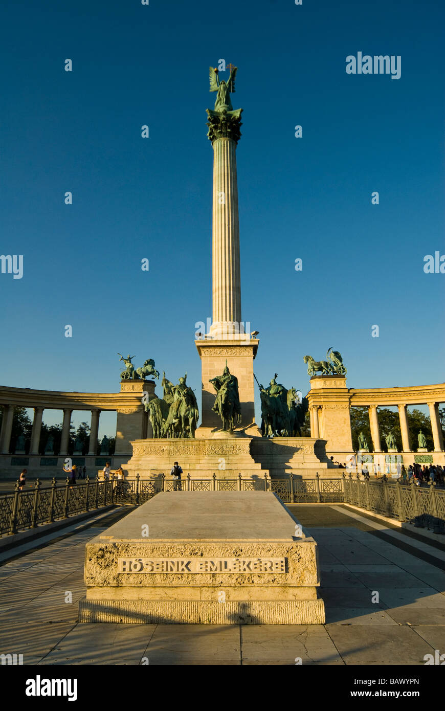 Heroes' Square in Budapest Stock Photo - Alamy
