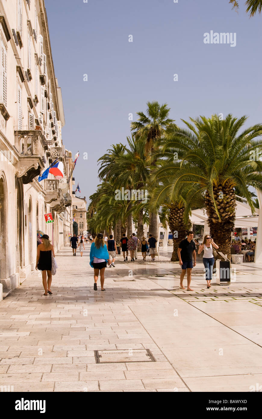 People walking on Split waterfront, Croatia Stock Photo - Alamy