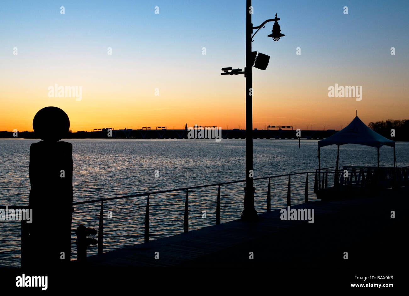 Sunset at National Harbor near Washington DC Stock Photo - Alamy