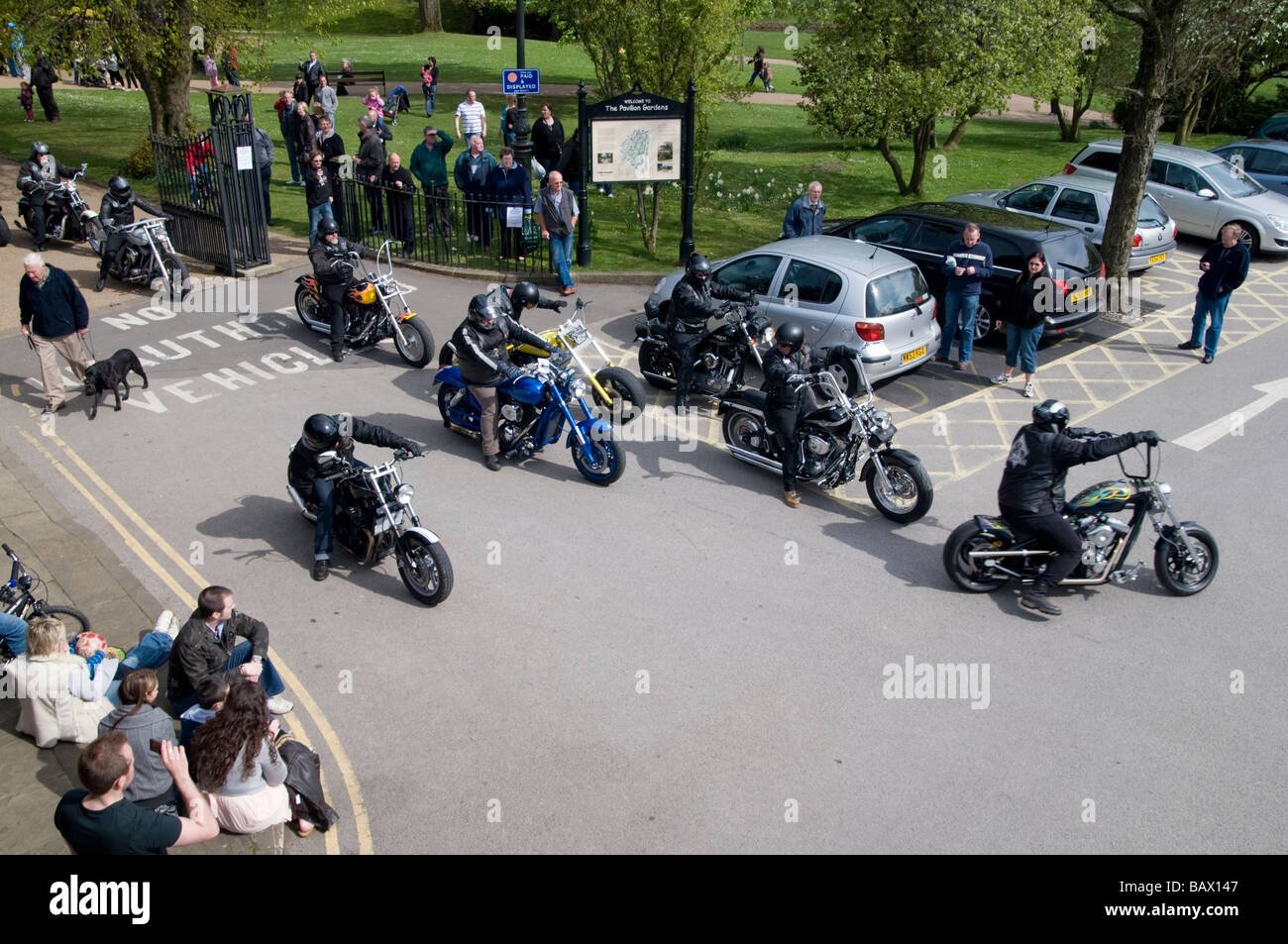 Custom Motorbike Rally in Buxton Pavilion Gardens Derbyshire in the ...