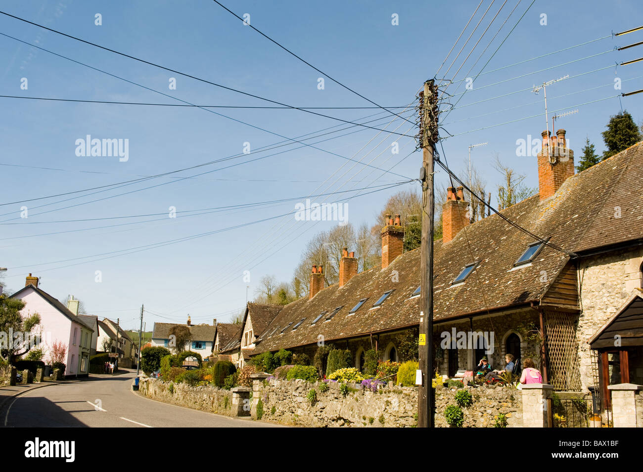 The beautiful and picturesque village of Beer, Devon, UK, spoiled by ...