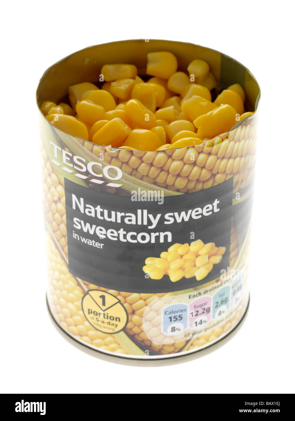 Tin of Sweetcorn Stock Photo - Alamy