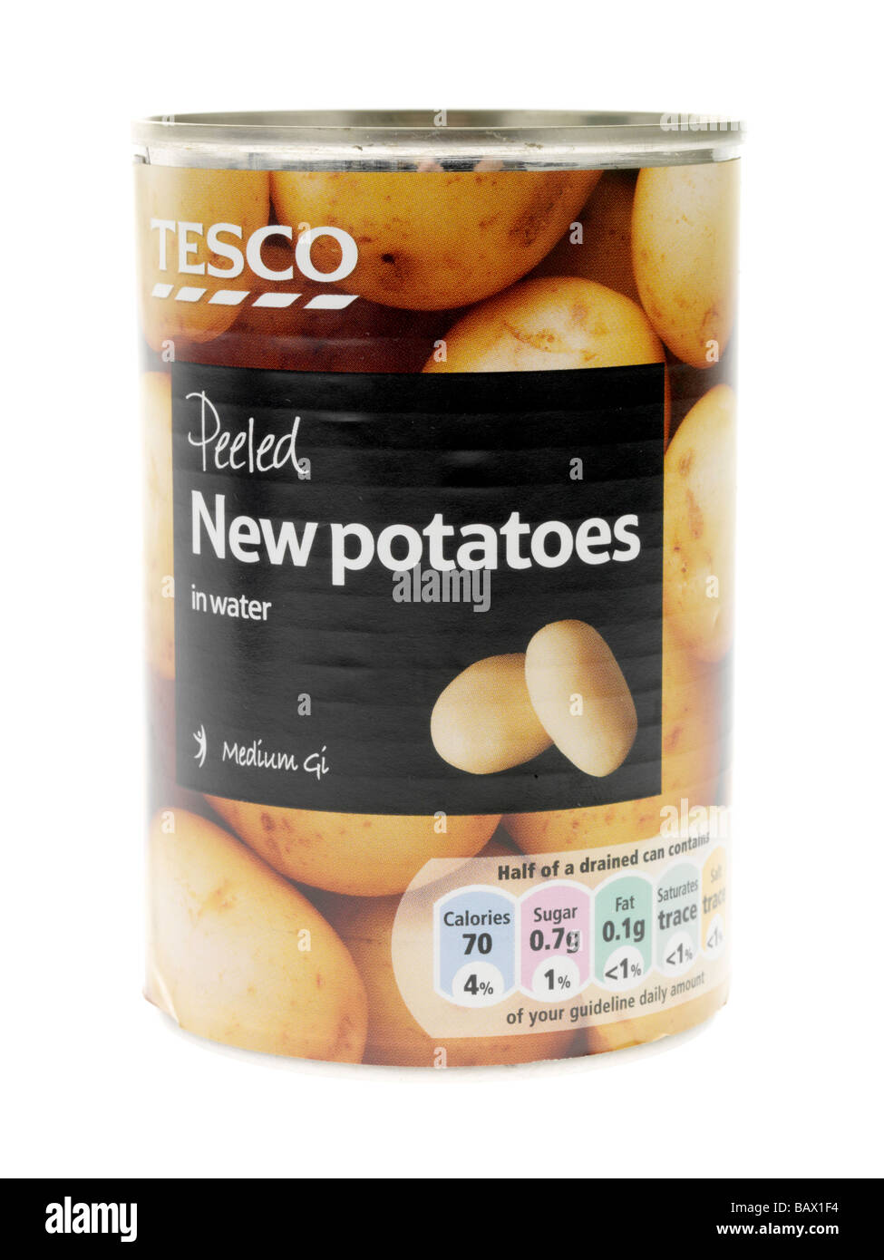 Tin of Peeled New Potatoes Stock Photo - Alamy