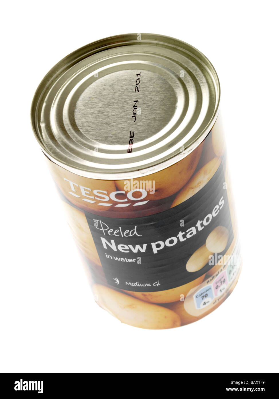 Tin of Peeled New Potatoes Stock Photo - Alamy
