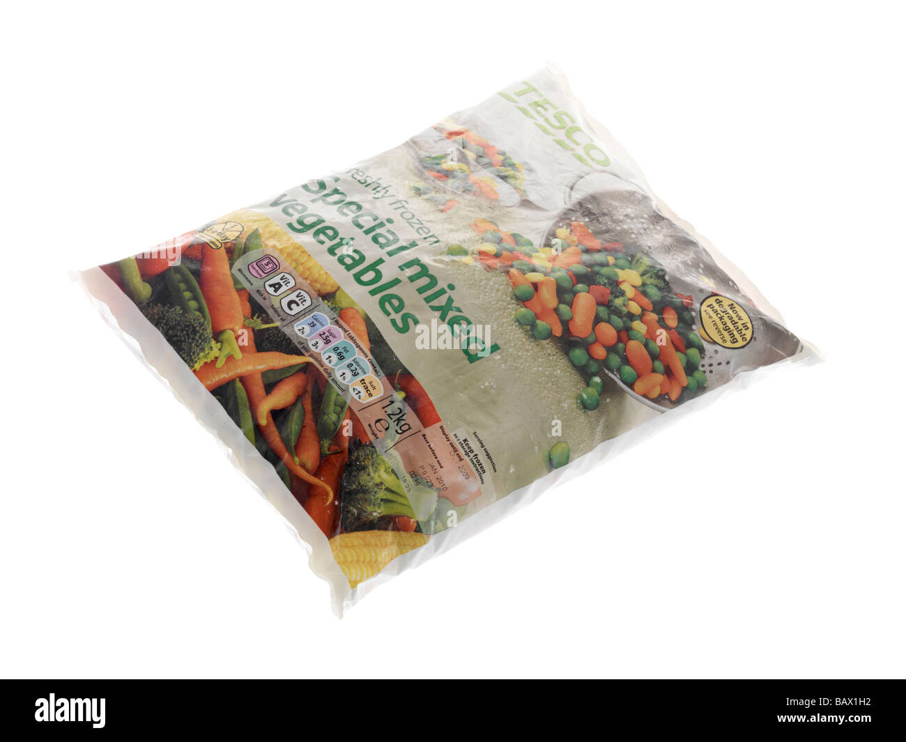Packet of frozen mixed vegetables food hi-res stock photography and ...