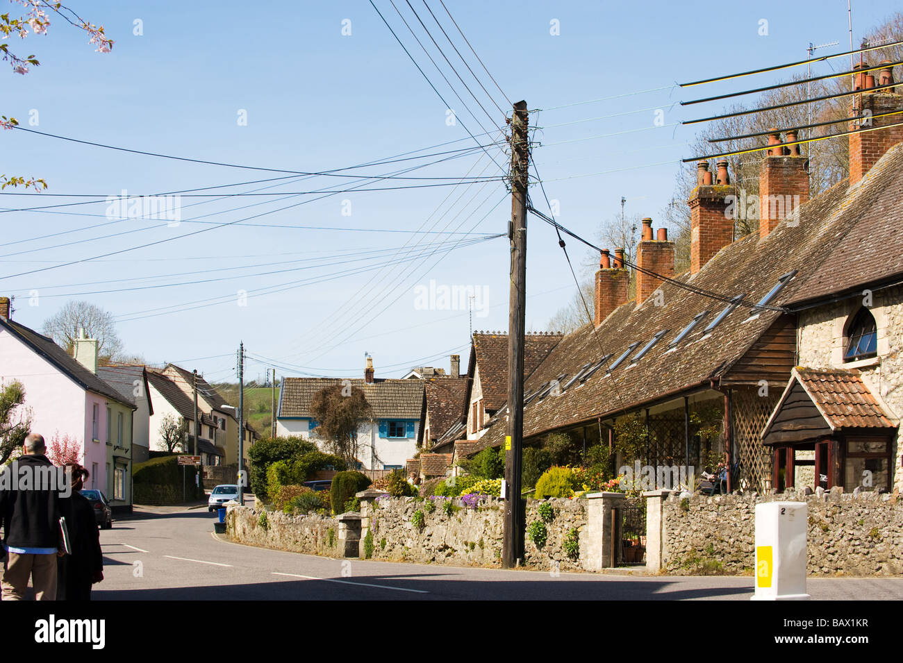 The beautiful and picturesque village of Beer, Devon, UK, spoiled by ...
