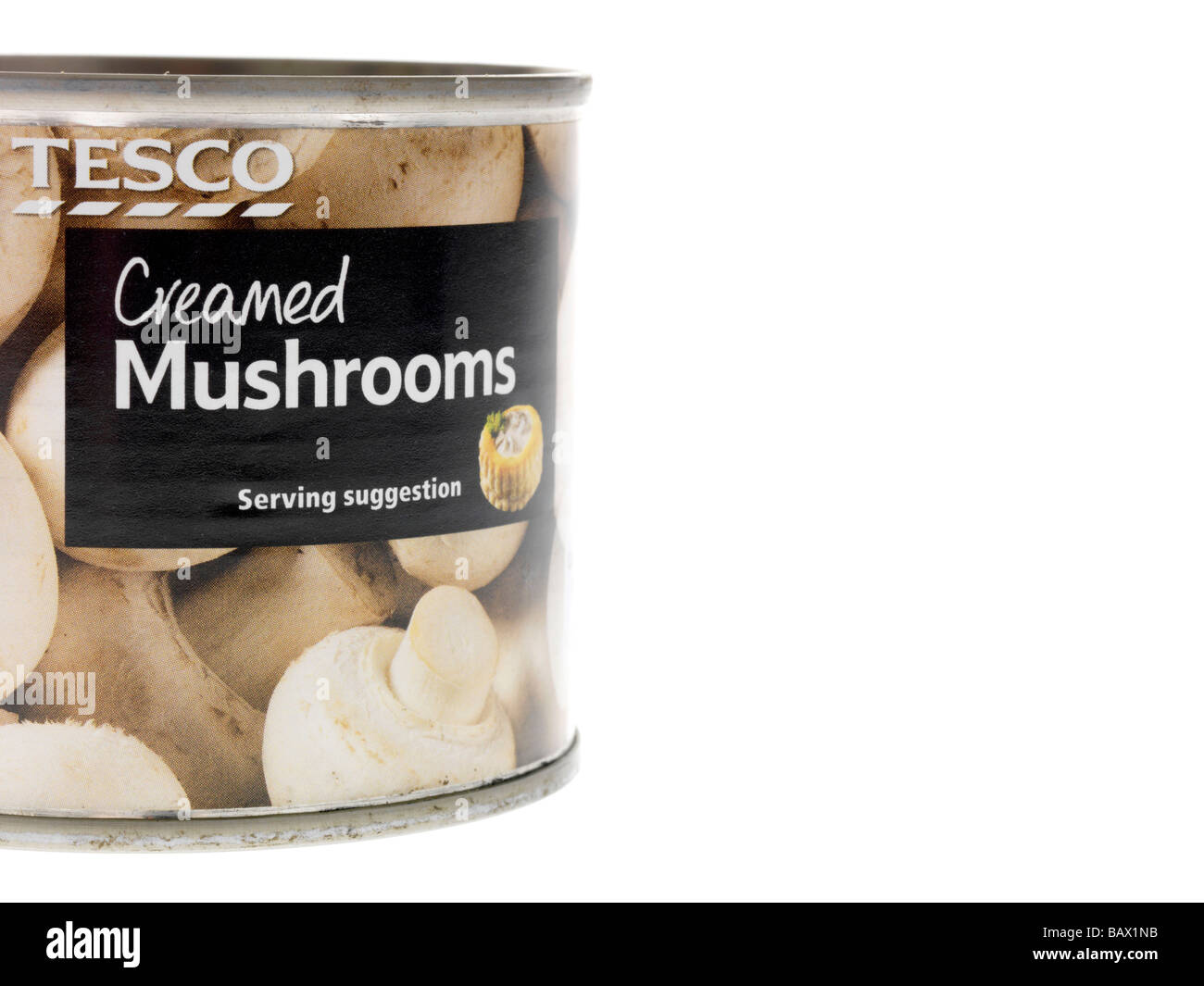 Tin of Creamed Mushrooms Stock Photo - Alamy