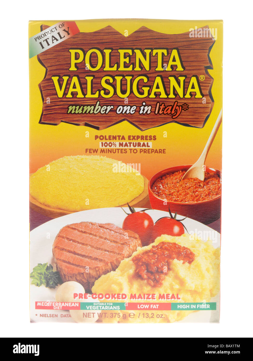 Carton of Polenta Stock Photo - Alamy