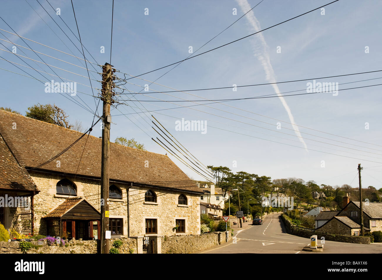The beautiful and picturesque village of Beer, Devon, UK, spoiled by ...