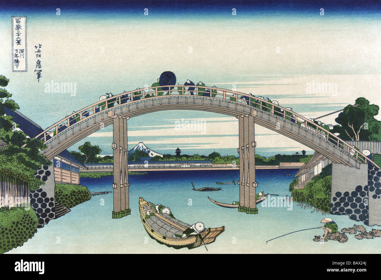 Japanese print bridge hi-res stock photography and images - Alamy
